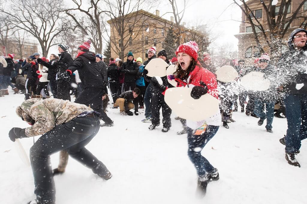 Bascom Hill Snowball Fights | On Wisconsin Magazine